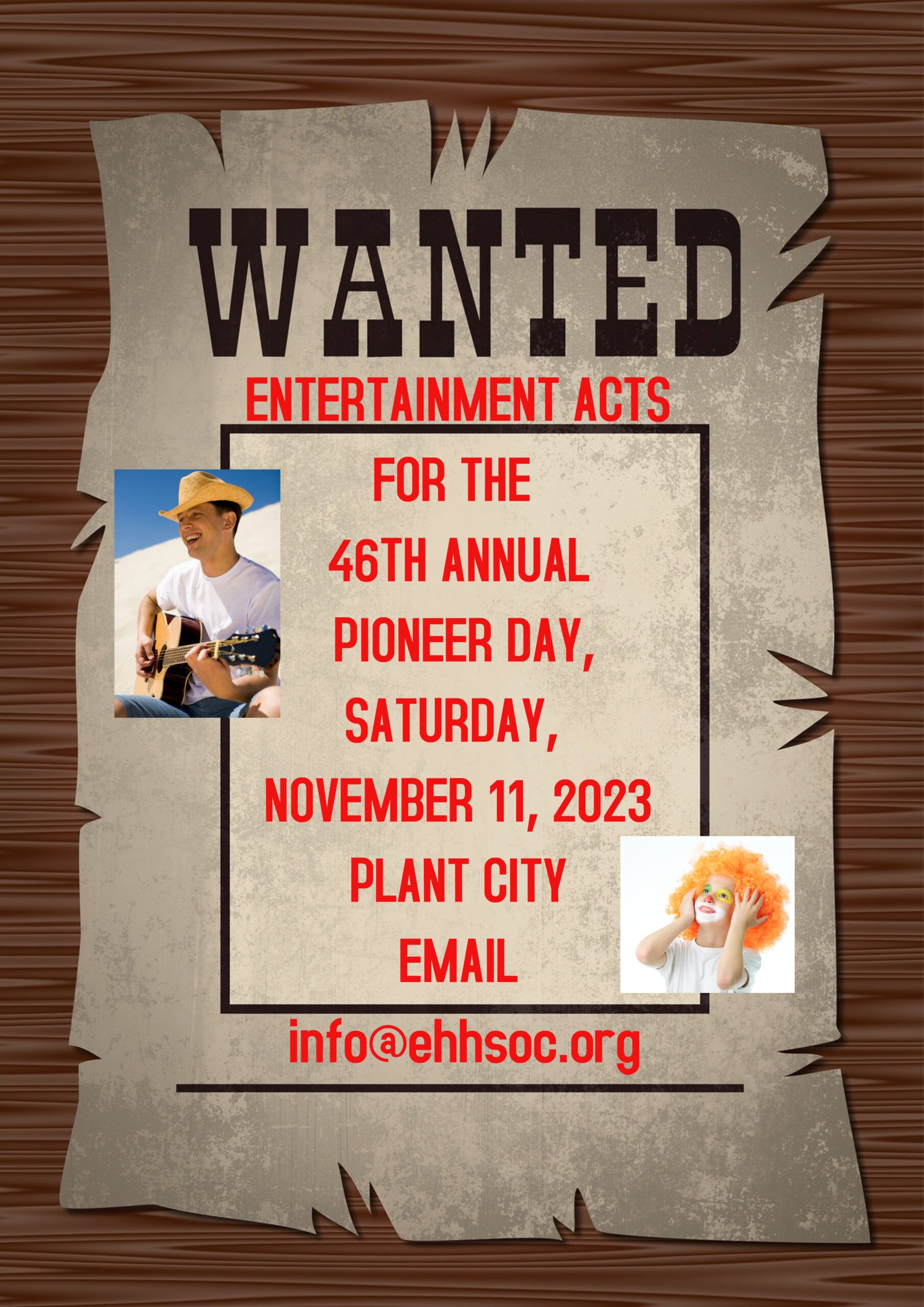 Calling All Performers! – East Hillsborough Historical Society